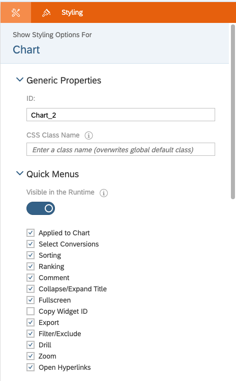 Implementing SAP Analytics Cloud interactions with no-code